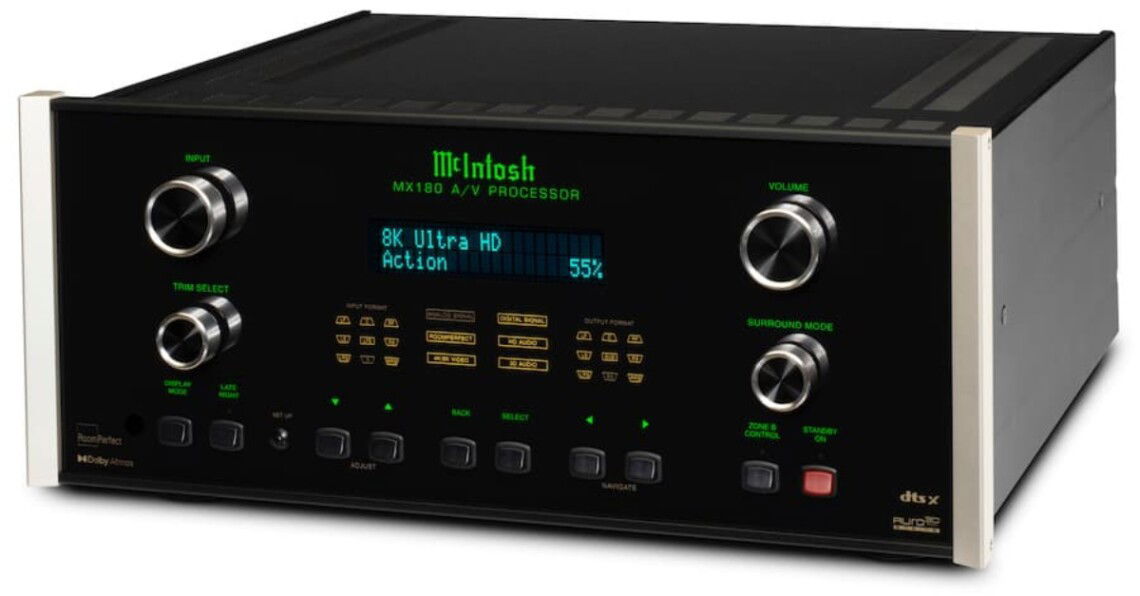McIntosh MX180, nuevo procesador A/V con 9.1.6 canales y compatible con 8K