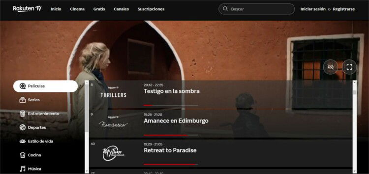 Rakuten TV:Cómo ver los 85 canales gratis disponibles
