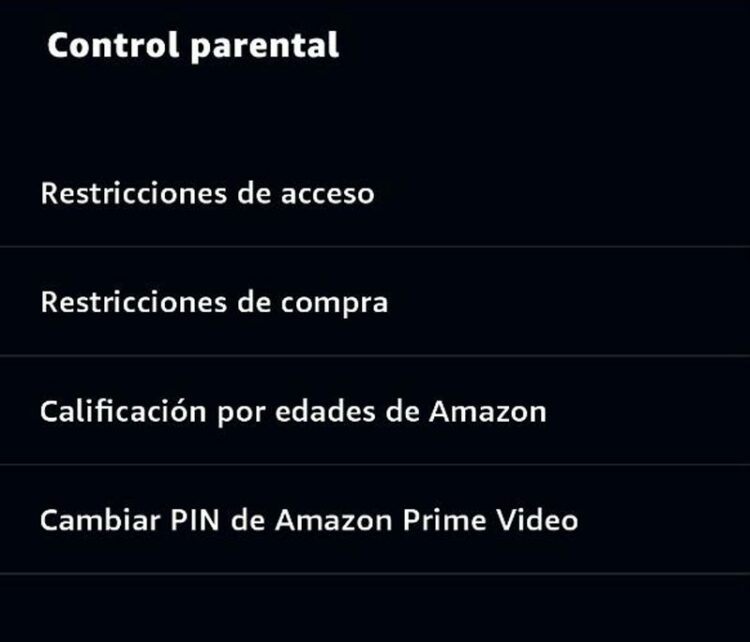 Pasos para activar en Prime Video el control parental