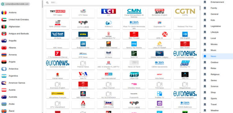 Con Worldstvmobile podrás ver miles de canales de todo el mundo ...