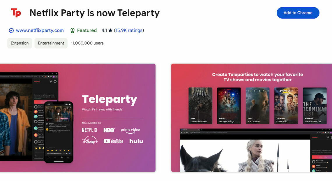Cómo ver tus películas o series favoritas con tus amigos usando Teleparty