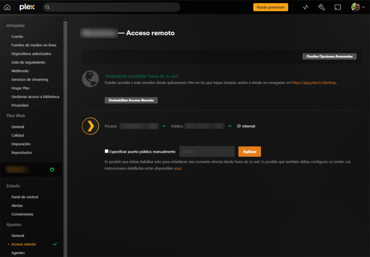 Así debes configurar Plex para acceder al servidor desde fuera de tu casa