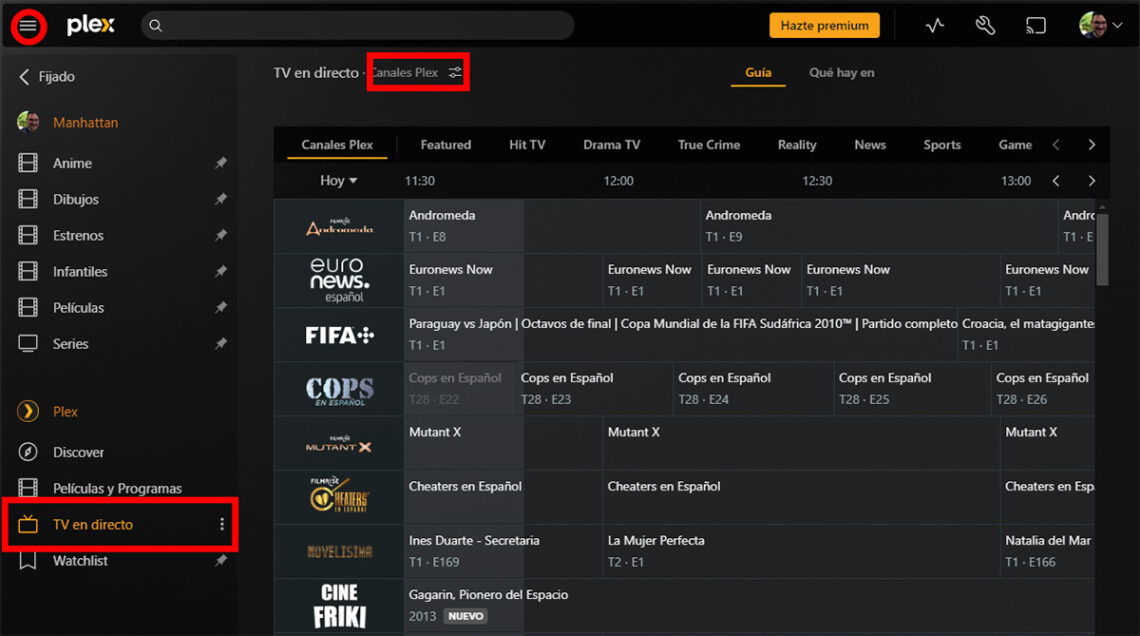 Plex incorpora 12 nuevos canales gratuitos de series y películas. Así puedes verlos